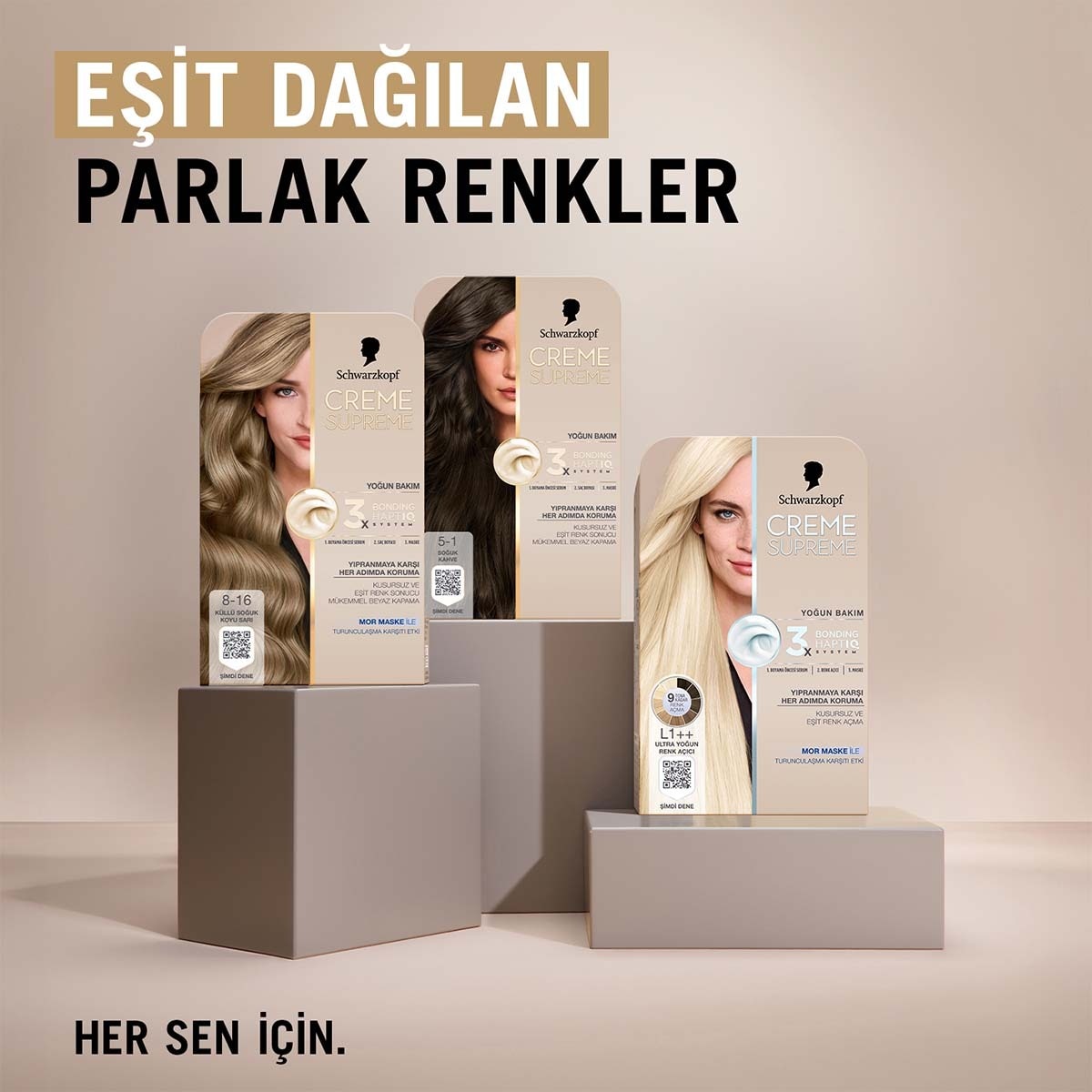 CREME SUPREME Creme Supreme Saç Boyası Küllü Soğuk Koyu 8-16 1445563 ...