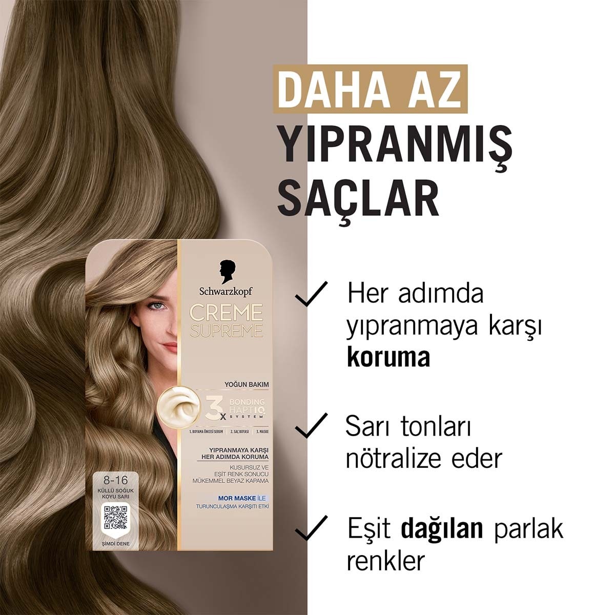 CREME SUPREME Creme Supreme Saç Boyası Küllü Soğuk Koyu 8-16 1445563 ...