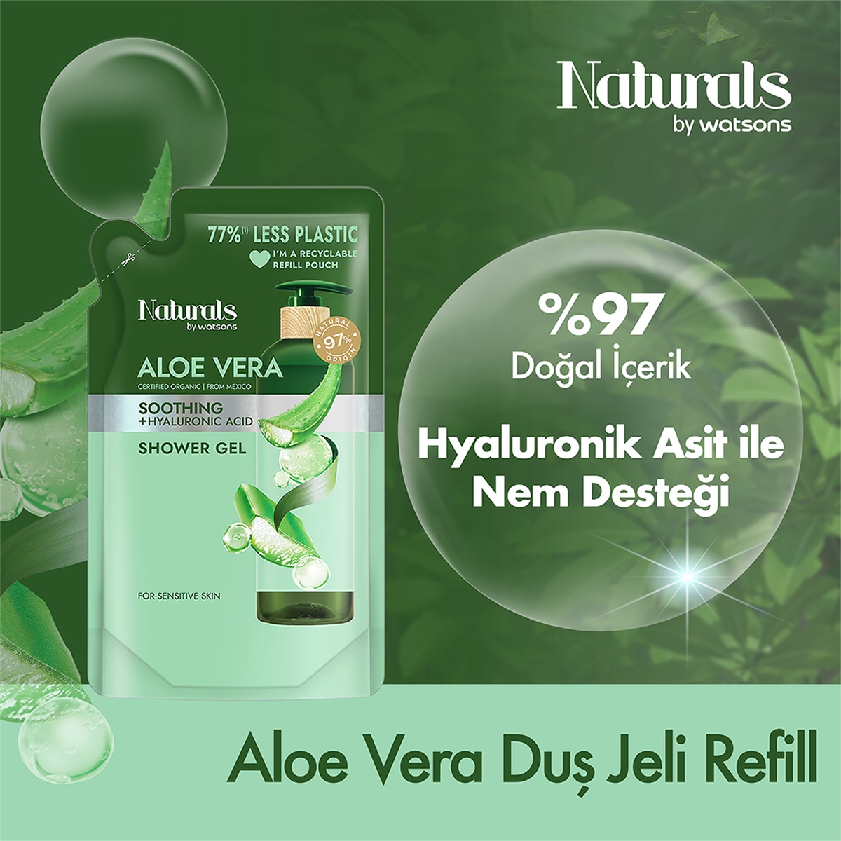 NATURALS BY WATSONS Naturals By Watsons Aloe Vera Duş Jeli Refill 450 ...