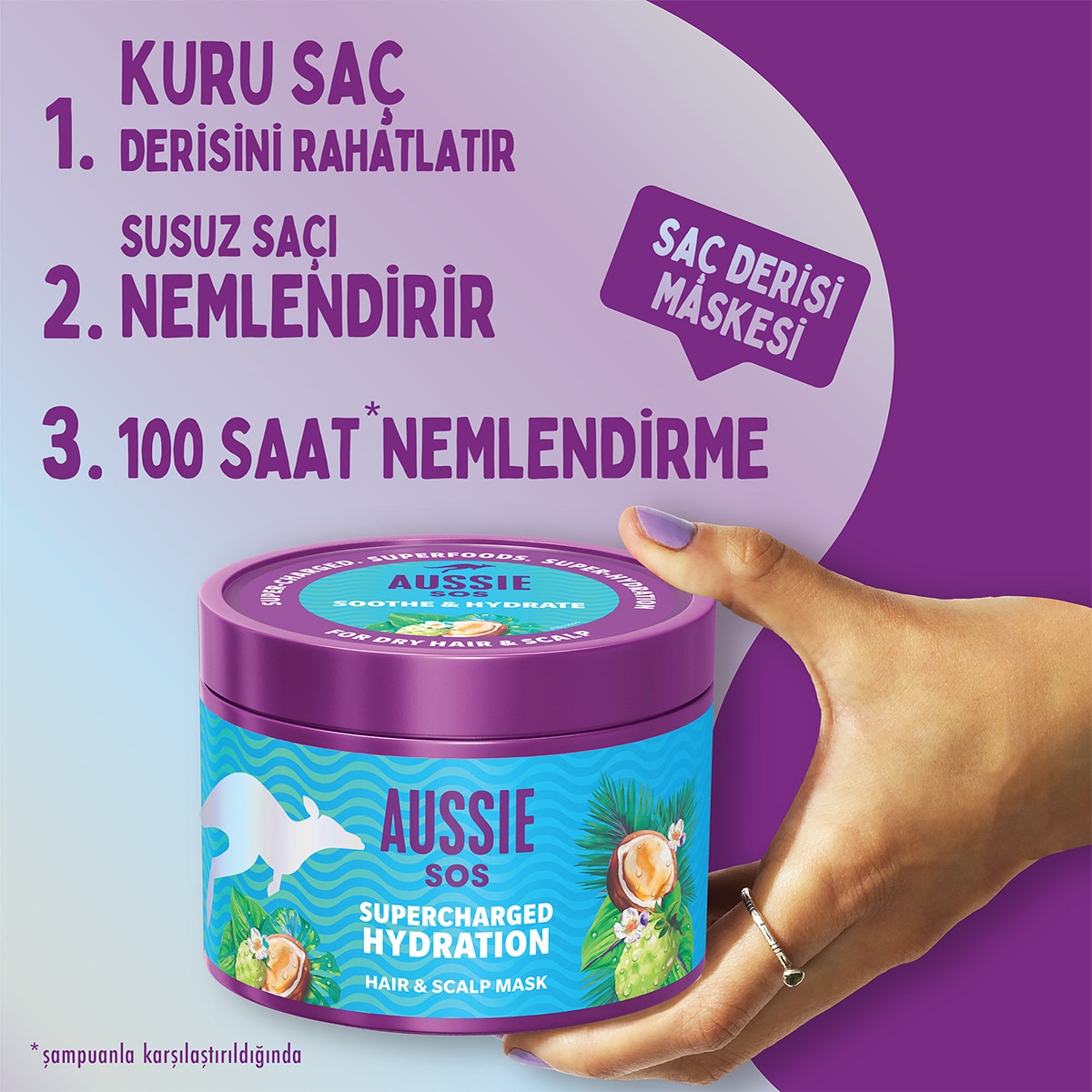 AUSSIE Aussie Sos Supercharged Hydration Saç Maskesi 500 ml 1476062 ...