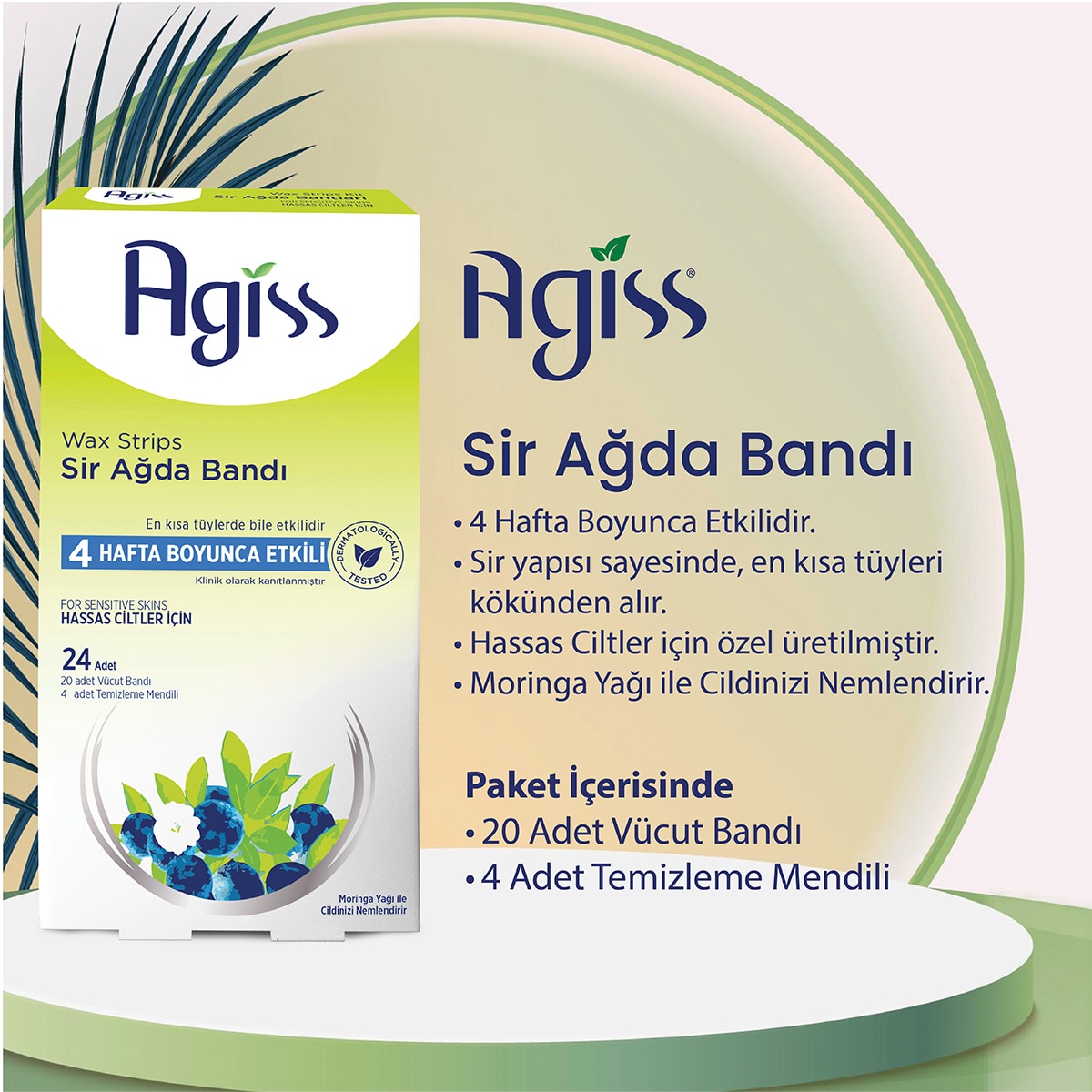 AGISS Agiss Hassas Ciltler Vücut Sir Ağda Bandı 24 Adet 1394750 | Watsons